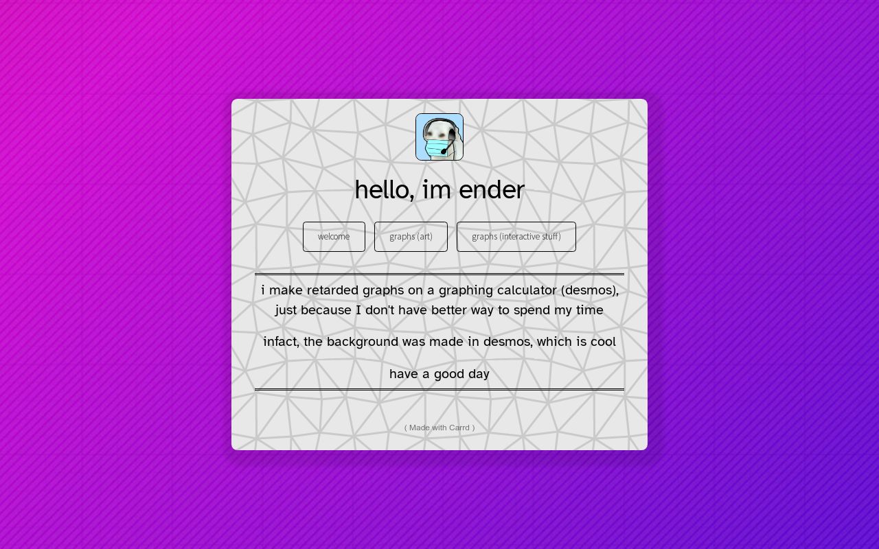enders desmos card yo